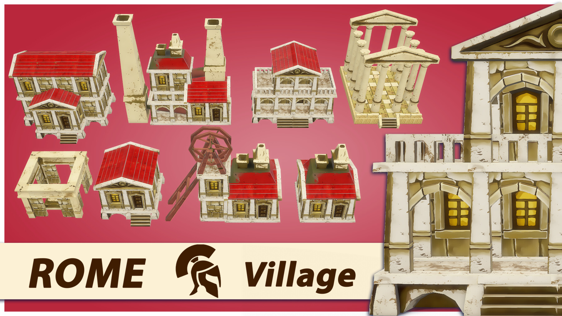 ArtStation - Rome RTS Fantasy Buildings | Game Assets