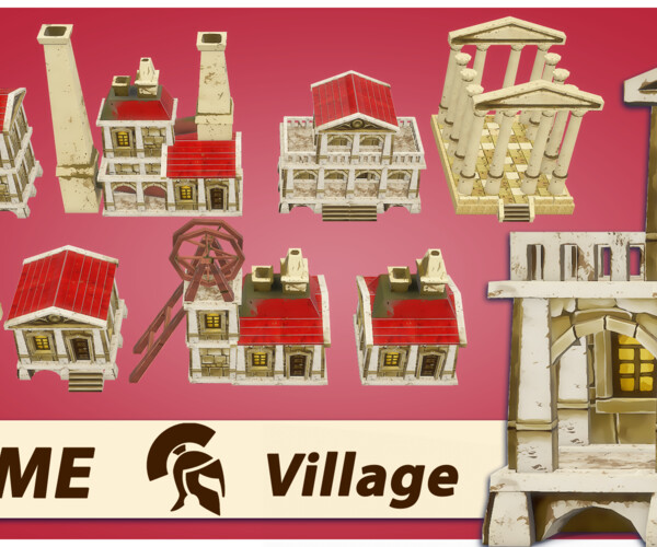 ArtStation - Rome RTS Fantasy Buildings | Game Assets