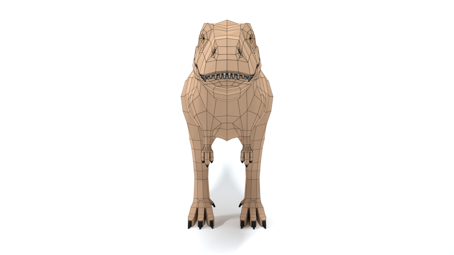 ArtStation - Low Poly Cartoon Tyrannosaurus T-Rex Dinosaur | Game Assets