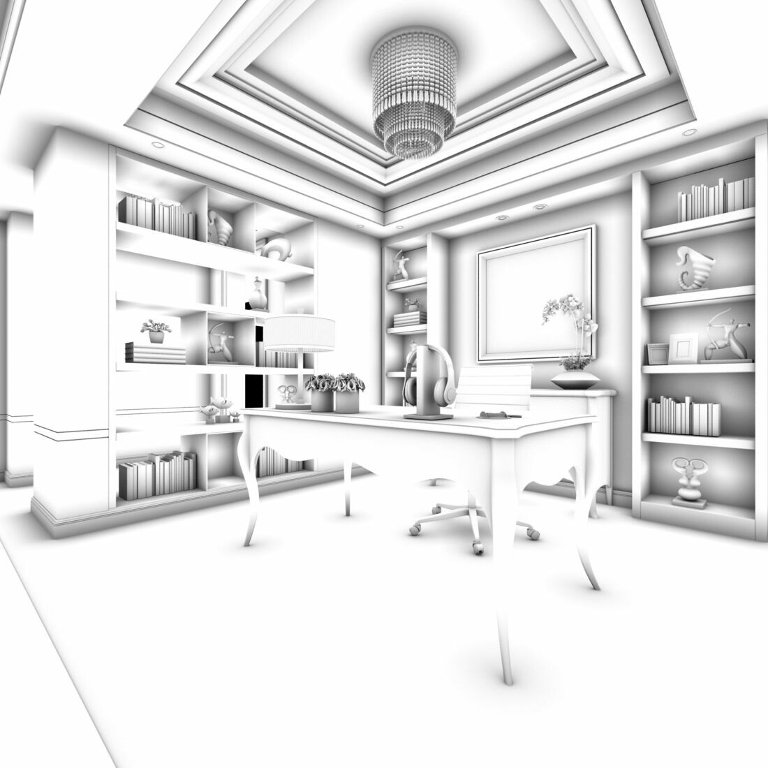 ArtStation - Family - Office - Study room -02 | Resources