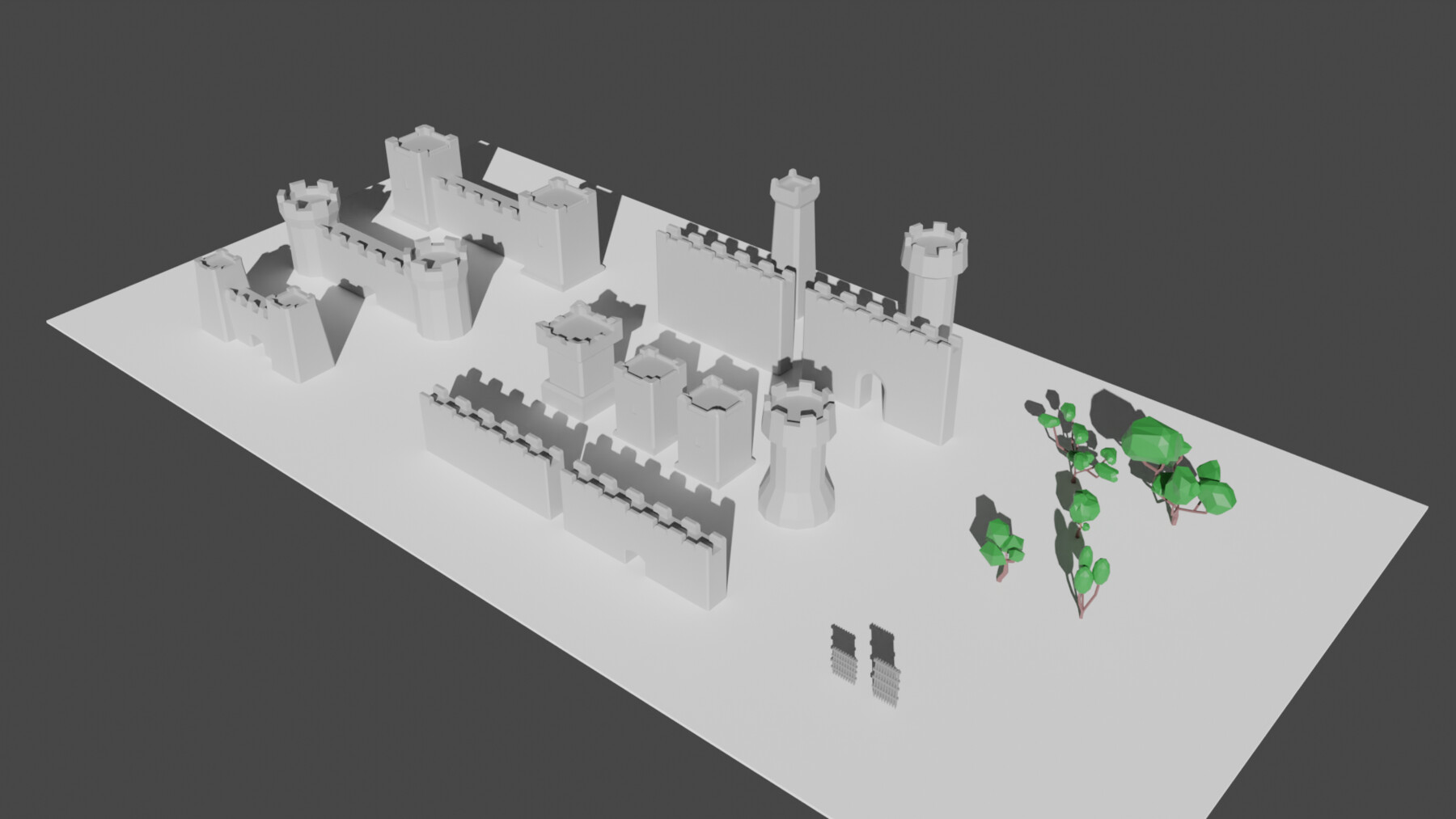 ArtStation - Low Poly Modular Castle Asset for Free | Game Assets