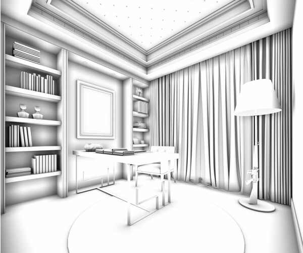 ArtStation - Family - Office - Study room -0172 | Resources