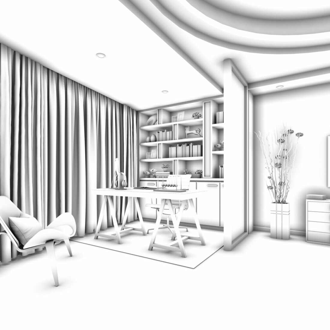 ArtStation - Family - Office - Study room -0206 | Resources