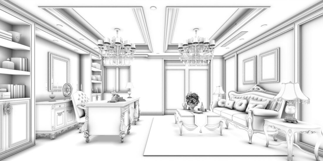 ArtStation - Study Room - American Style - 9410 | Resources