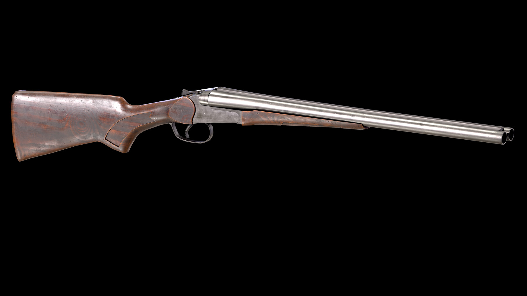 ArtStation - Double Barreled Remington Shotgun PBR Low-poly 3D model ...