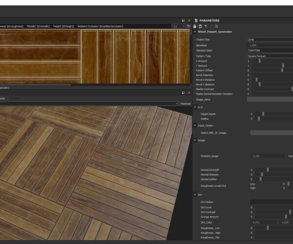 ArtStation - Wood Parquet Generator and ( 10 pcs PBR Wood Parquet ...