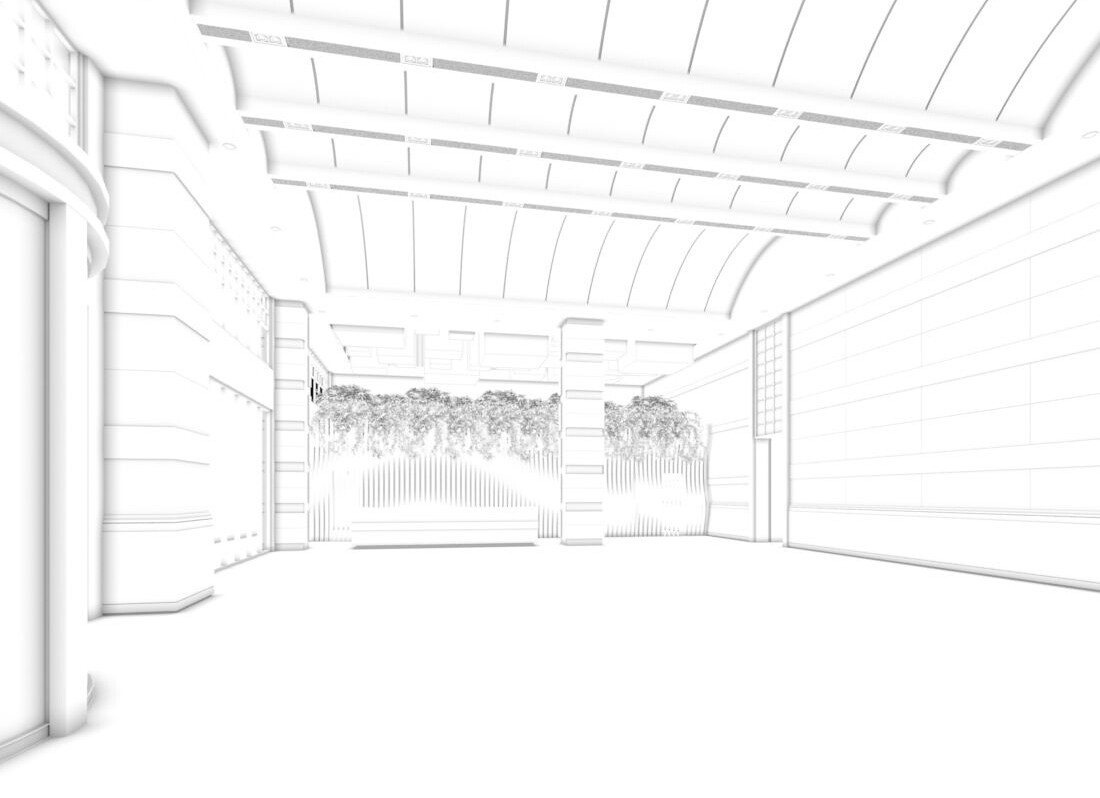 ArtStation - Hallway aisle balcony elevator stairs -012 | Resources