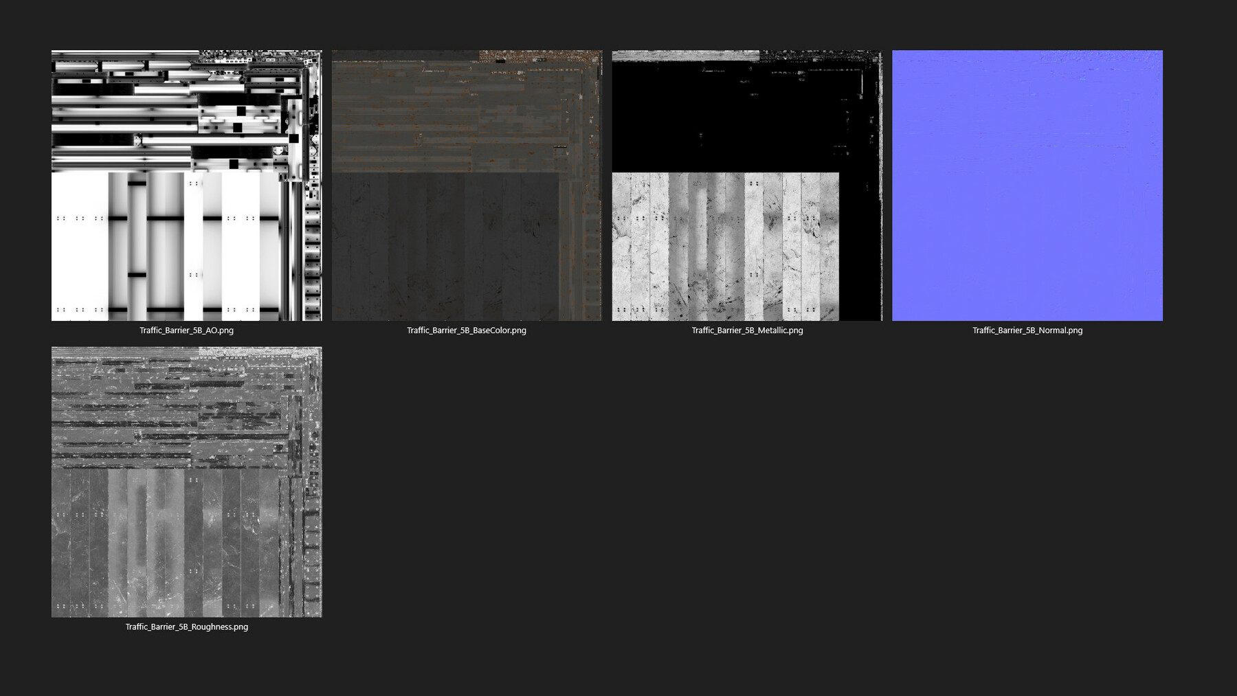 ArtStation - Traffic Barrier 5B | Game Assets