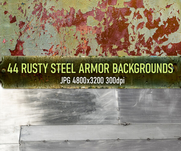 ArtStation - 44 worn, rusty metal vehicle armor elements and surface ...