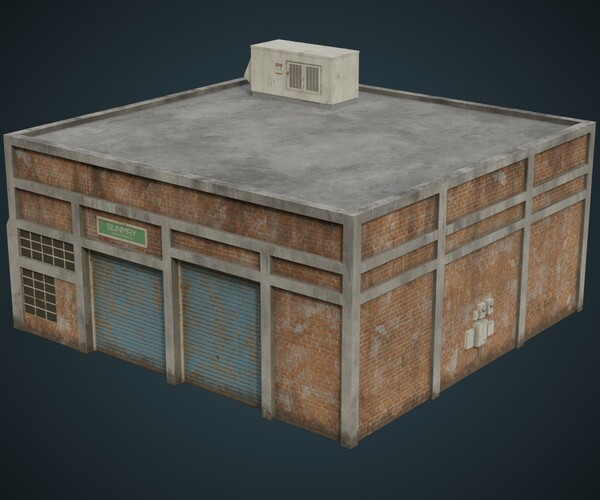ArtStation - Industrial Building 1B | Game Assets