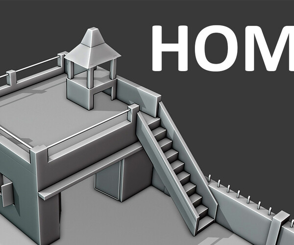 ArtStation - Home design in blender workbench render | Resources