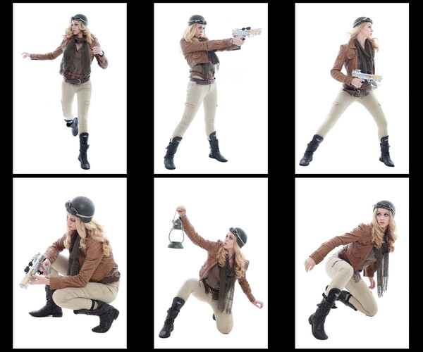 ArtStation - x150 Steampunk Girl. - Reference Pack | Resources