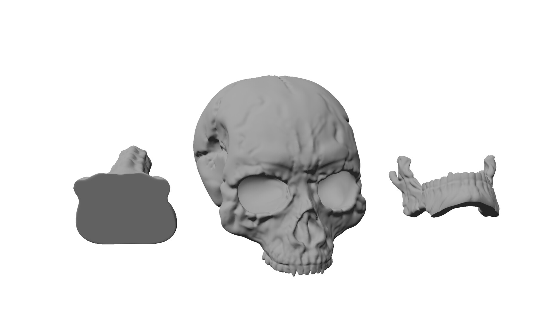 ArtStation - Skull Figurine Keychain Stand 3D print | Resources