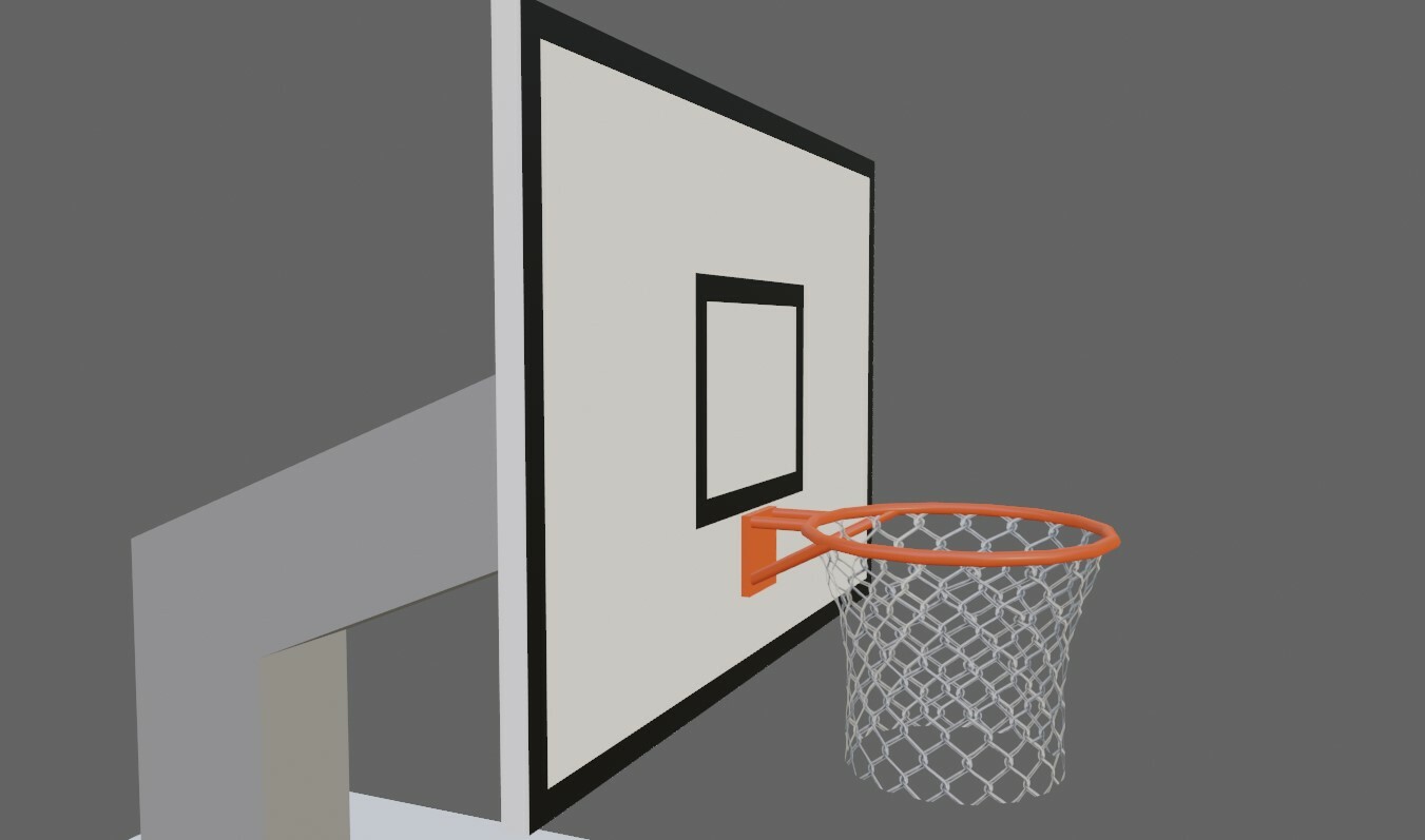 ArtStation - Basketball Hoop - Cesta de basquete Low-poly 3D model ...