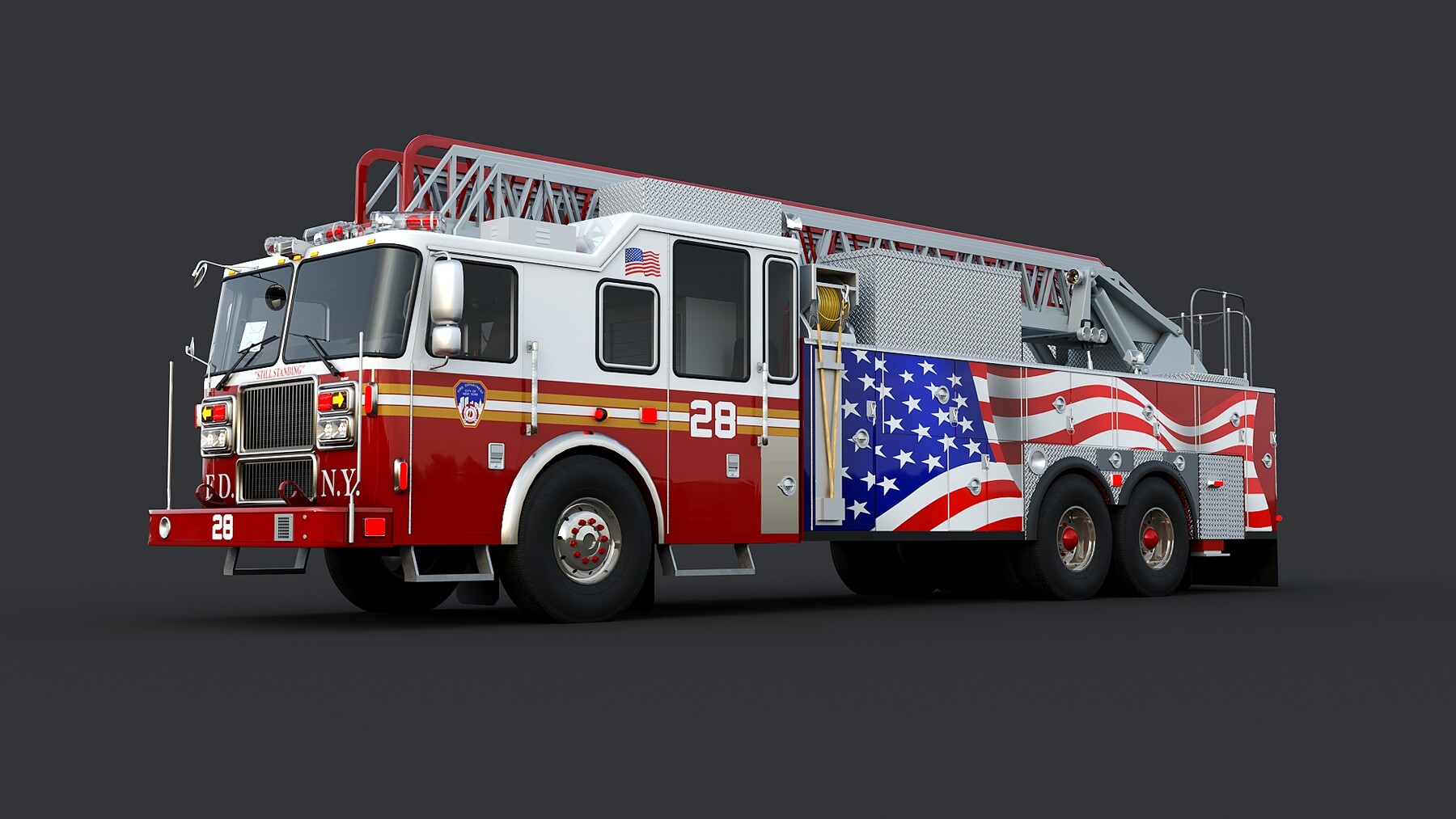 ArtStation - Fire Truck Ladder FDNY | Resources