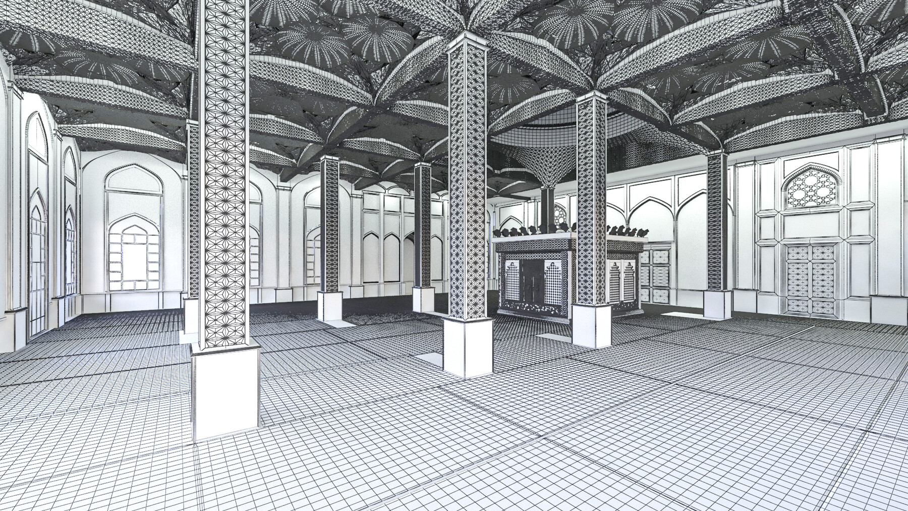 ArtStation - islamic and historic mosque interior model | Game Assets