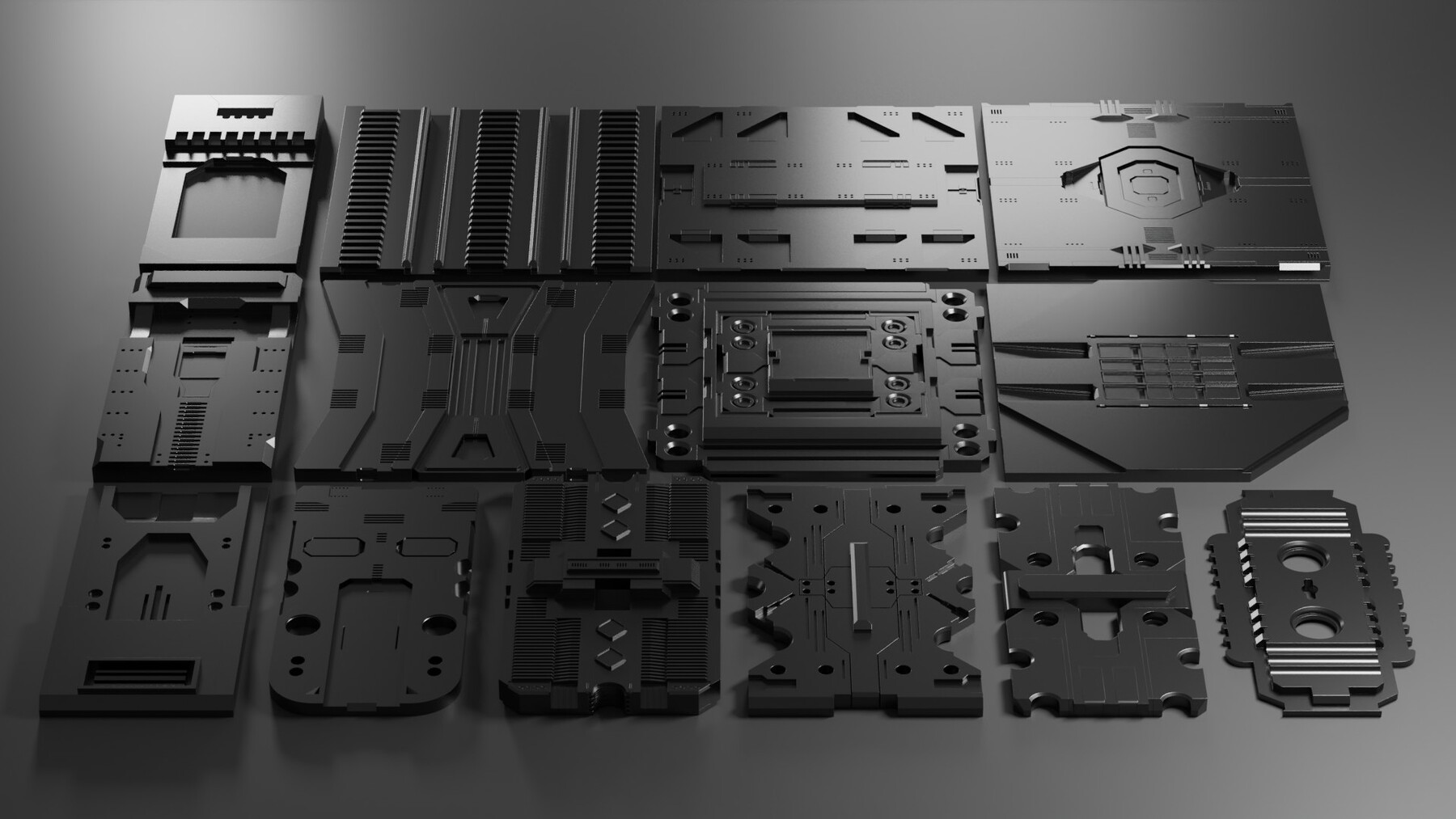 ArtStation - Hard Surface Panels Volume 1 | Resources