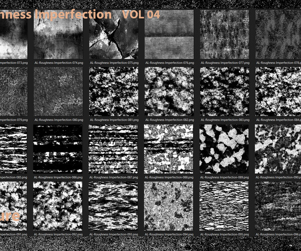 ArtStation - 100 Roughness Imperfection - VOL 4 | Brushes