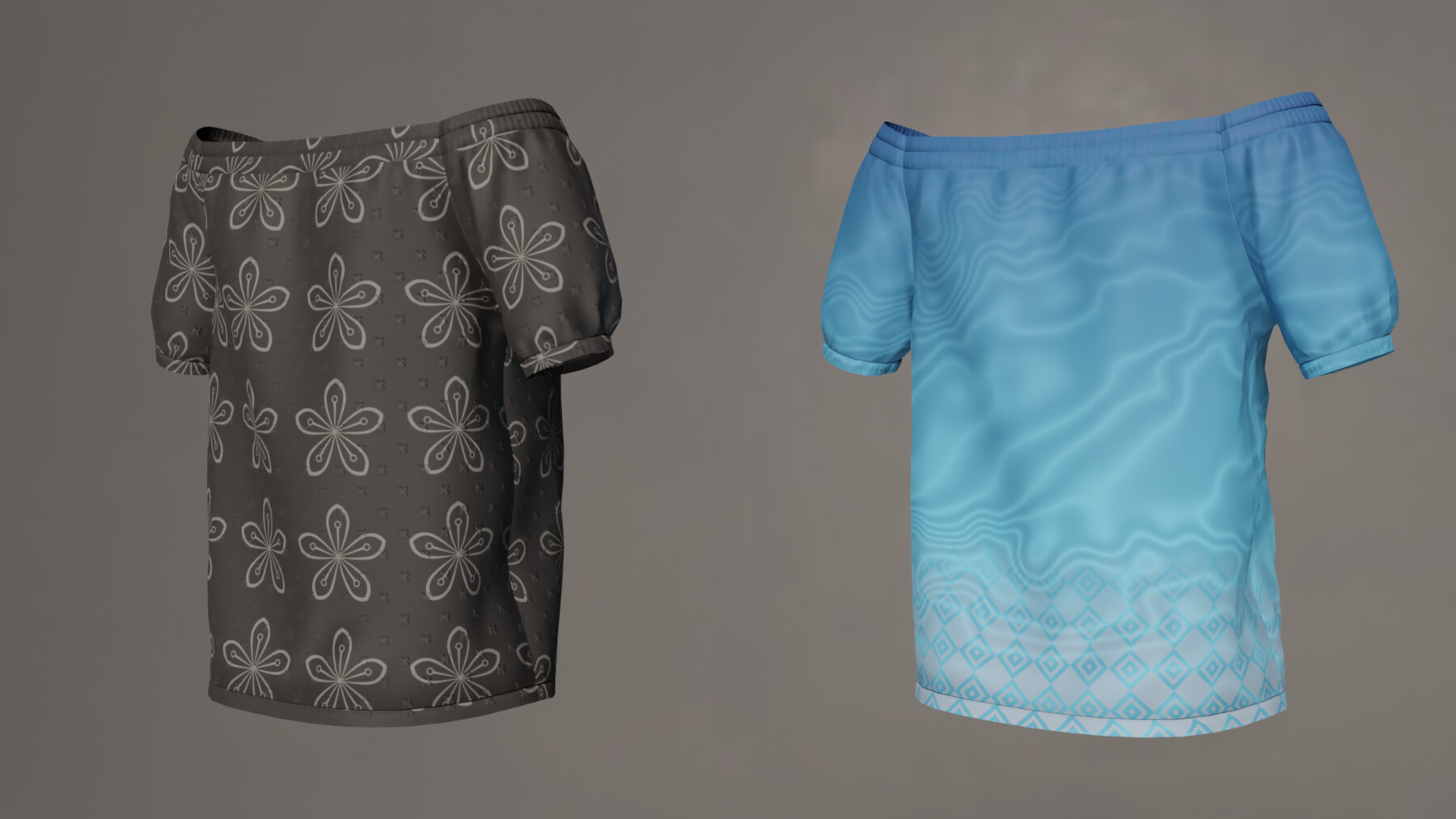 ArtStation - Off The Shoulder Blouse | Resources