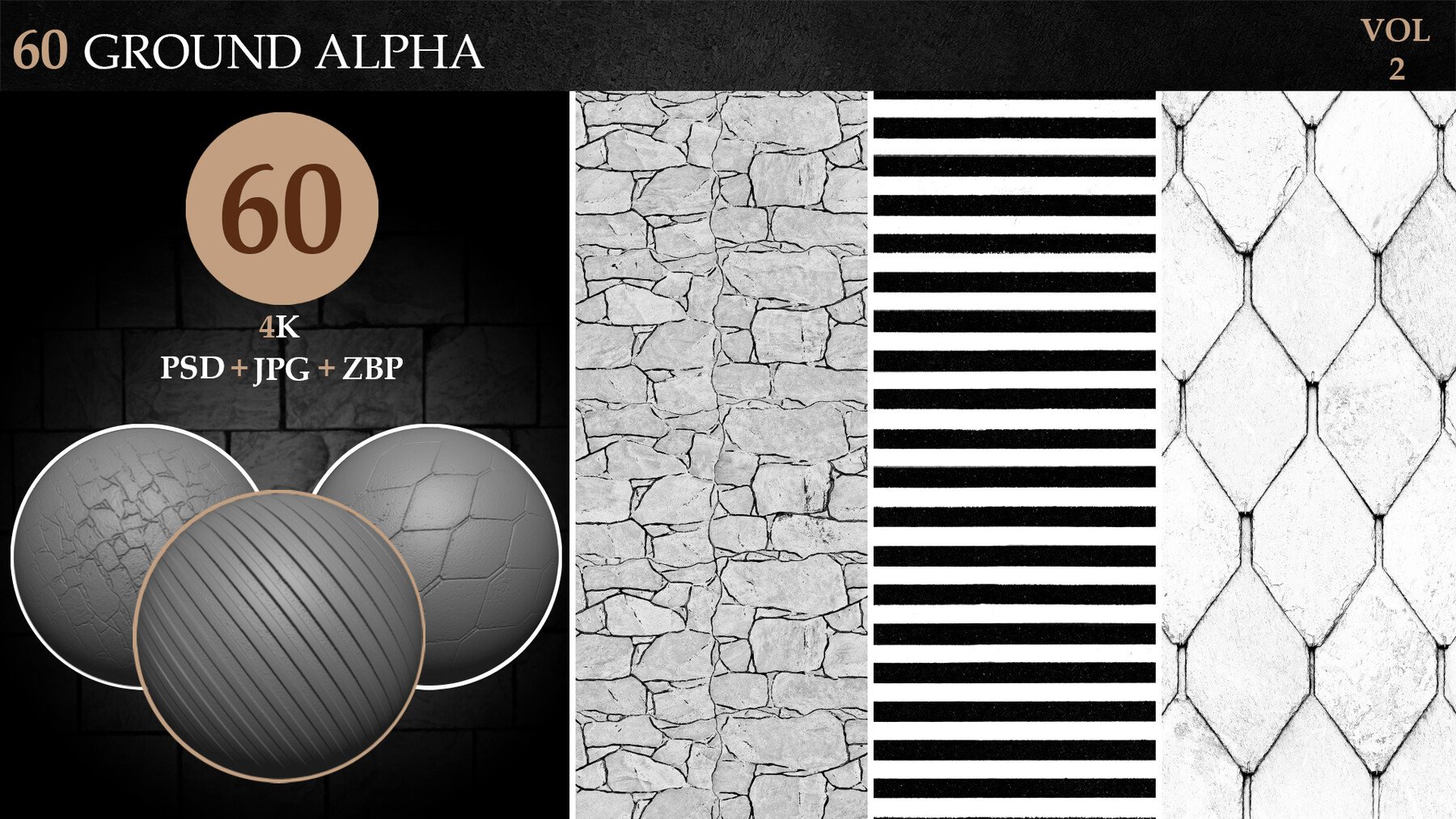 ArtStation - 60 Ground Alpha-vol 2 | Brushes