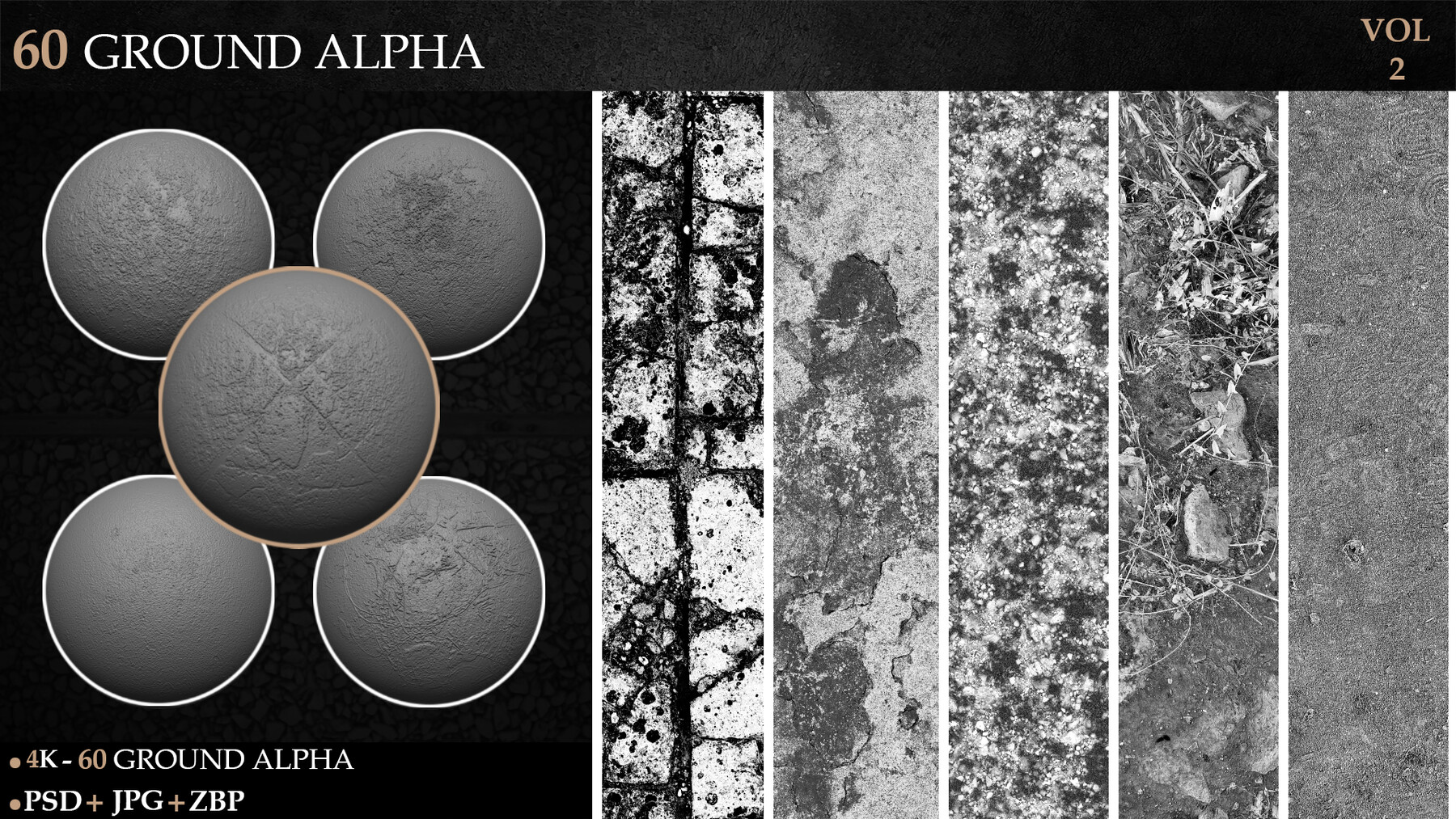 ArtStation - 60 Ground Alpha-vol 2 | Brushes