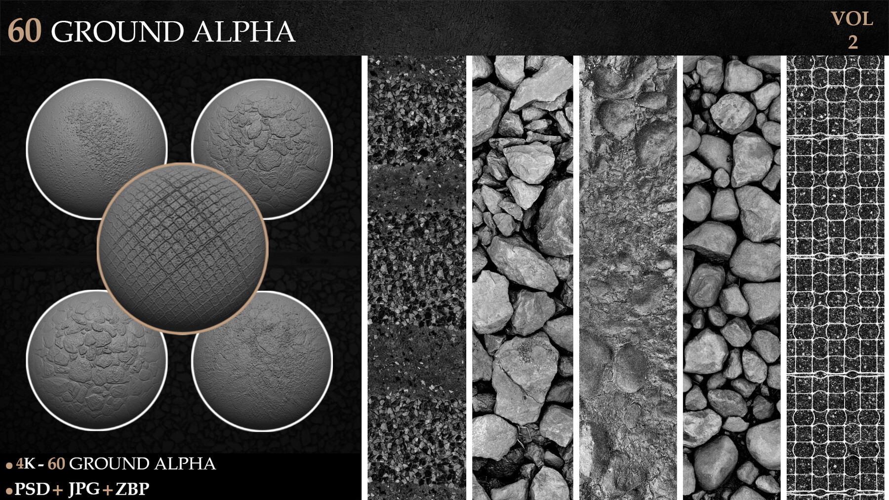 ArtStation - 60 Ground Alpha-vol 2 | Brushes