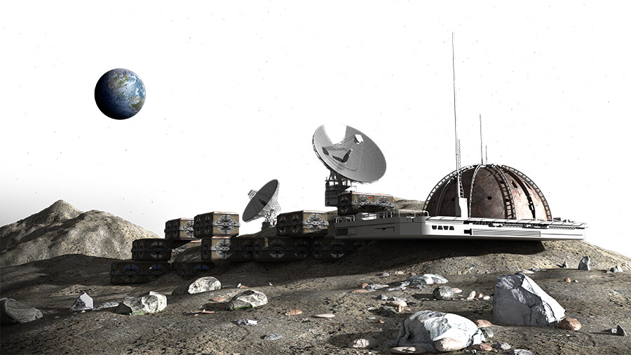 ArtStation - Moon Colony 2. - Illustration Pack | Game Assets