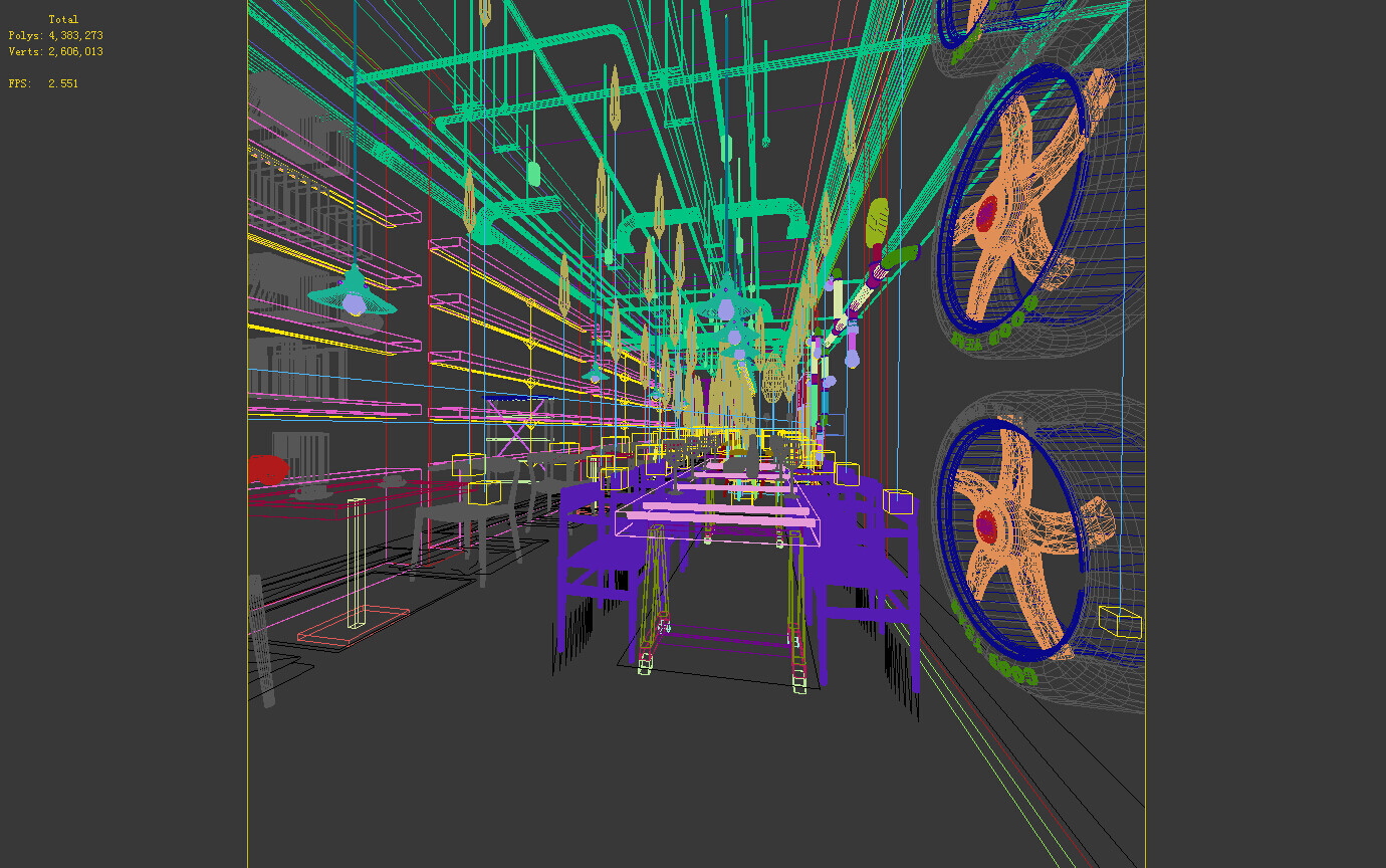 ArtStation - Industrial wind restaurant design 01 | Resources