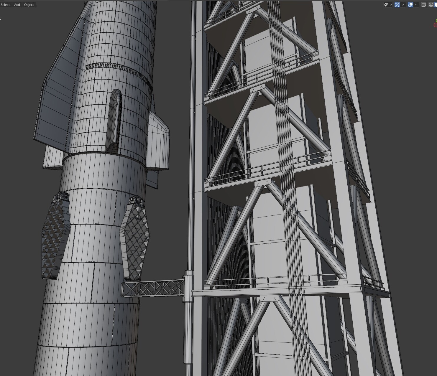 ArtStation - Starship Super Heavy and Tower | Game Assets