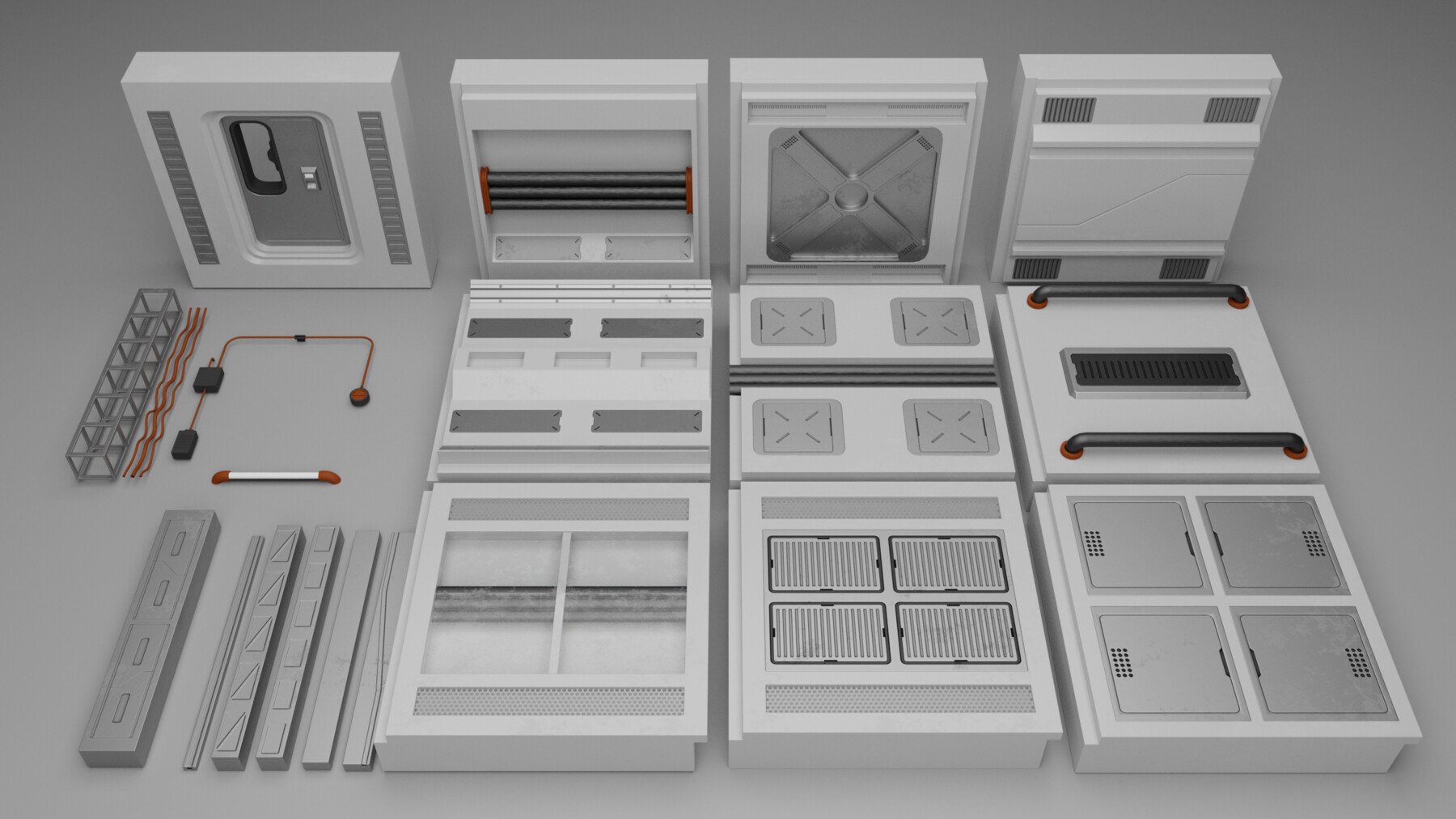 ArtStation - Sci-Fi Modular Corridor - Game-Ready Assets | Game Assets