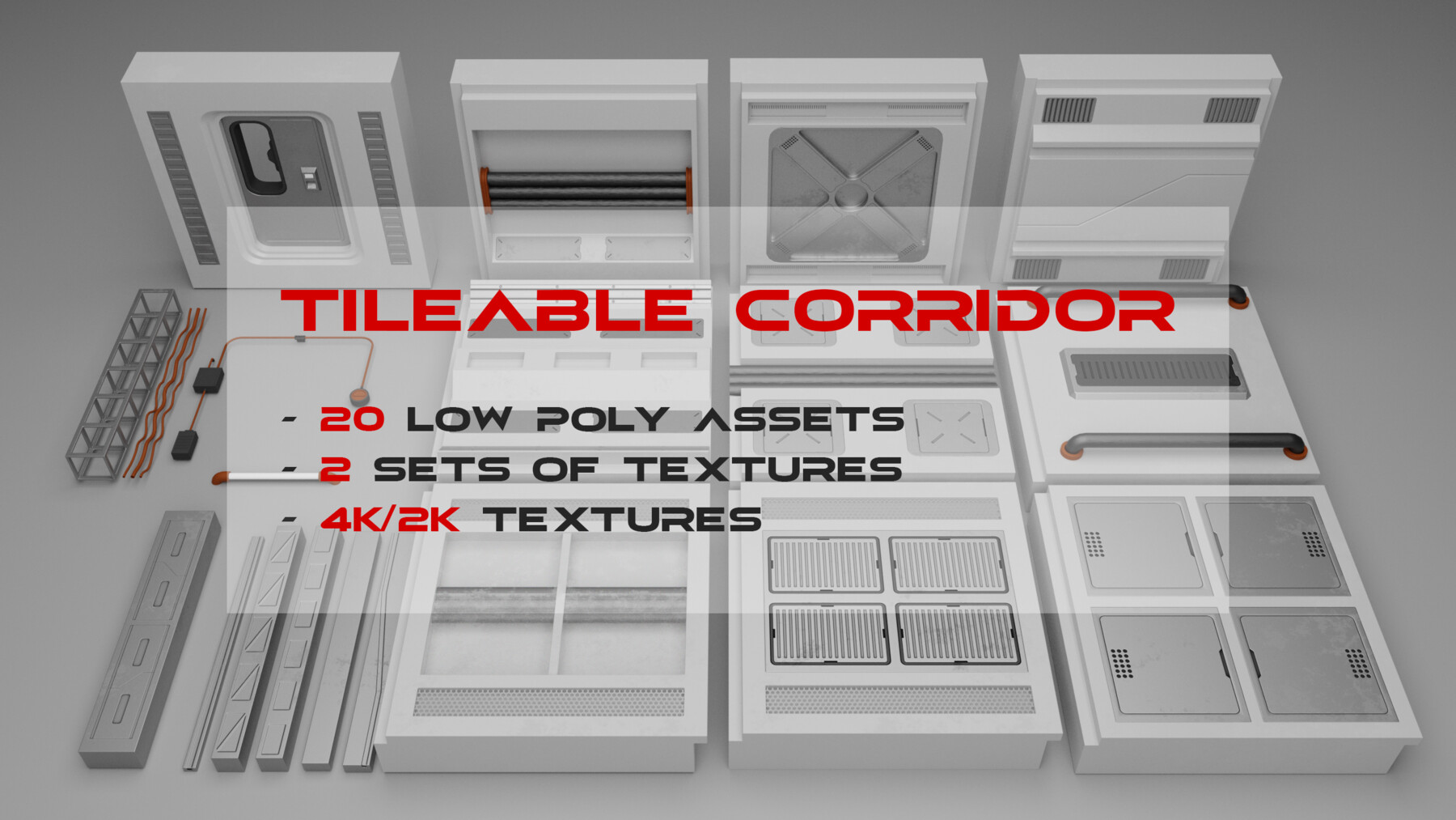 ArtStation - Sci-Fi Modular Corridor - Game-Ready Assets | Game Assets