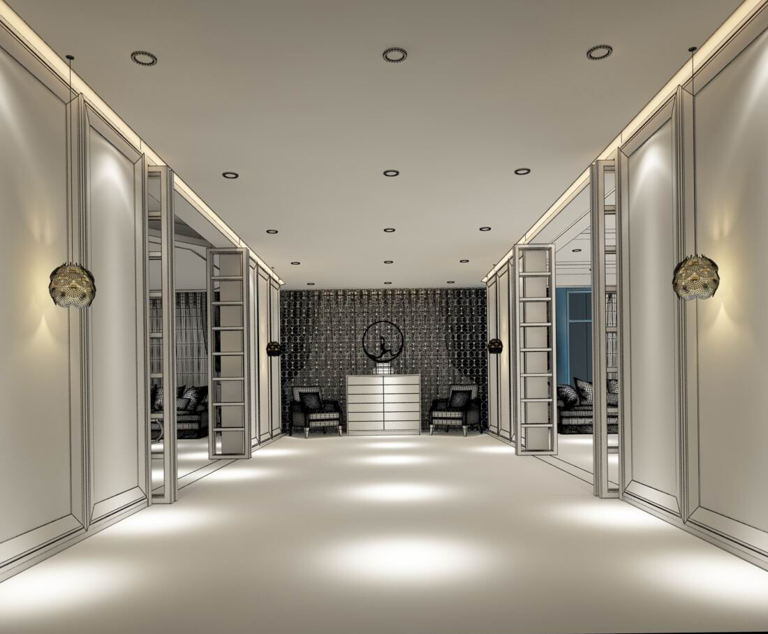 ArtStation - Restaurant and corridor for the elevator 01 | Resources