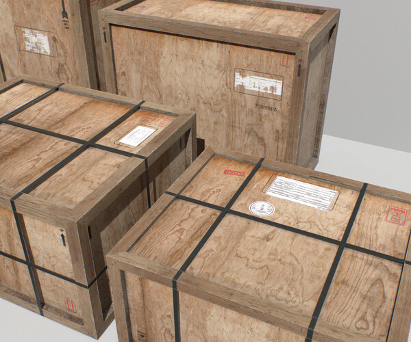 ArtStation - Old Wooden Cargo Crates 2 | Game Assets