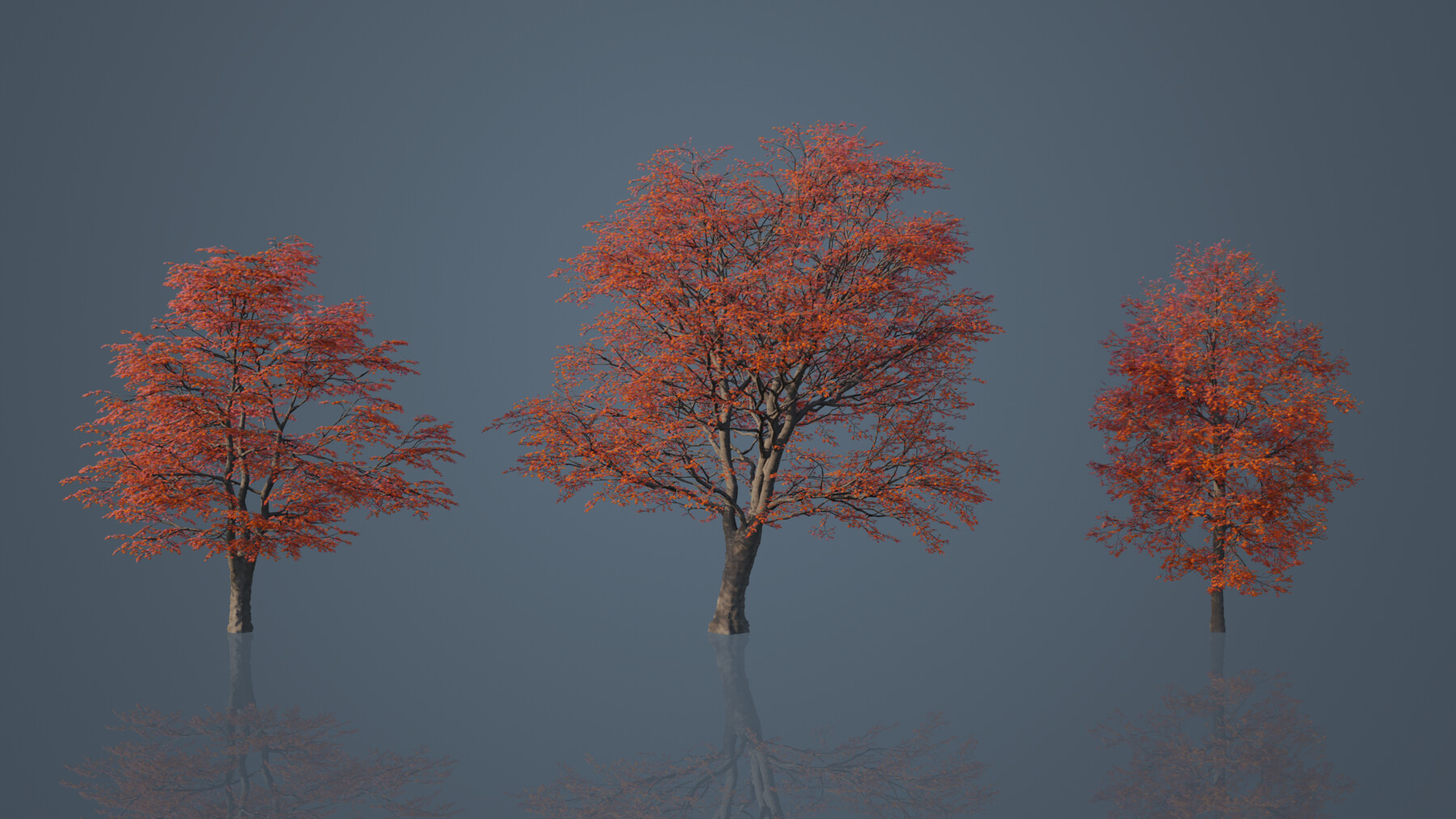 ArtStation - Red Maple Trees | Game Assets