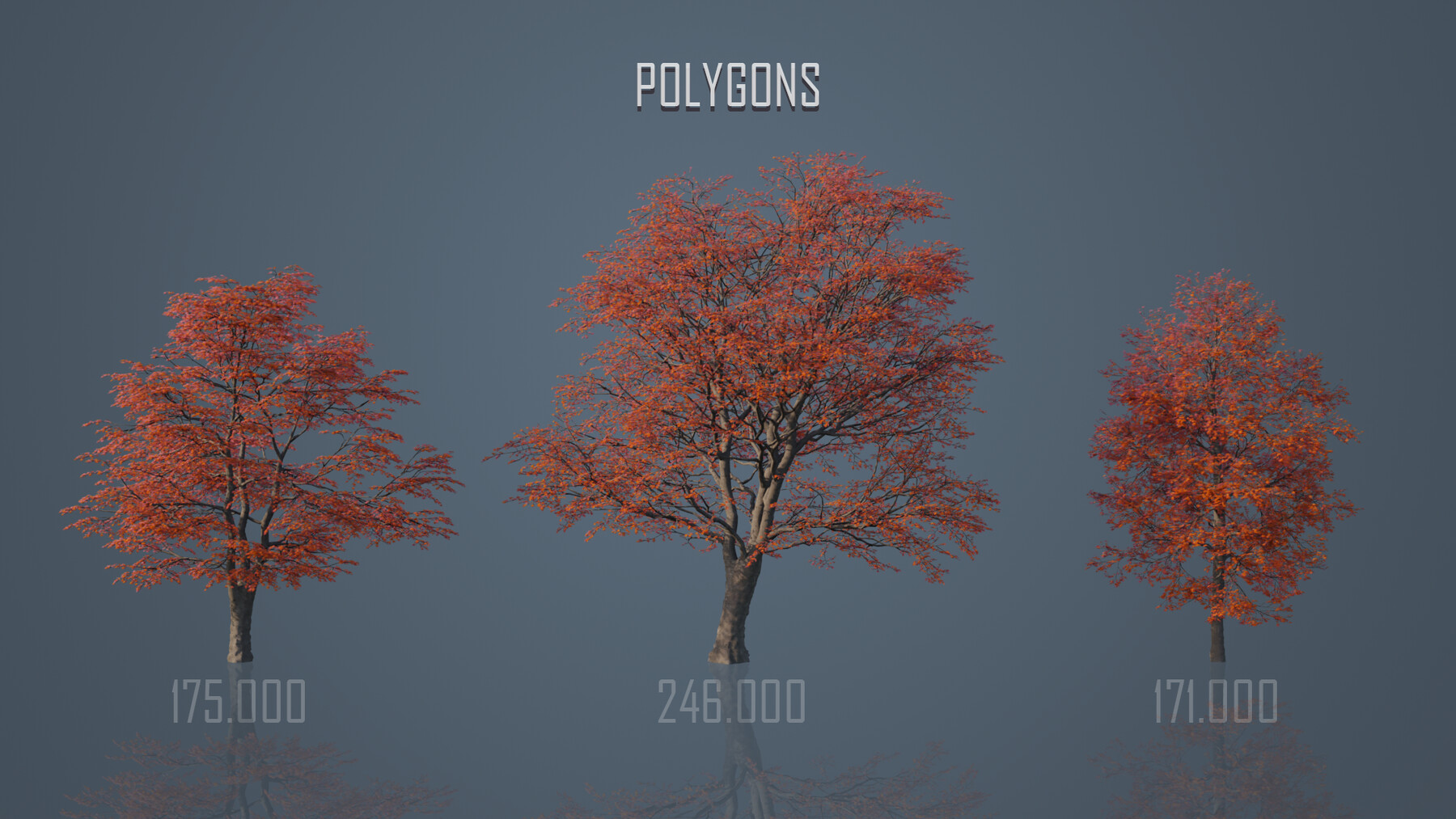 ArtStation - Red Maple Trees | Game Assets