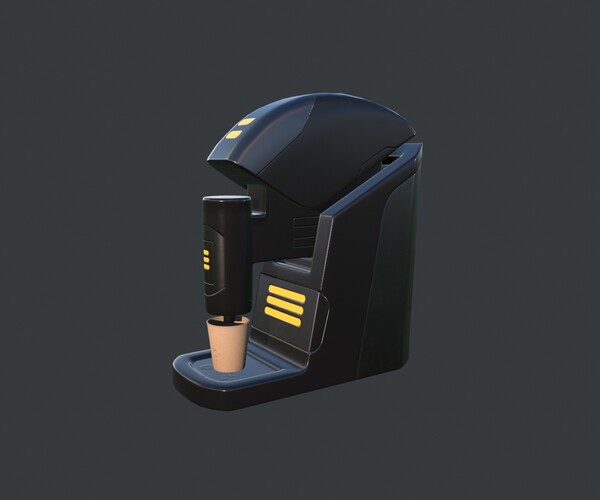 ArtStation - Sci Fi Coffee Machine Game Ready | Game Assets