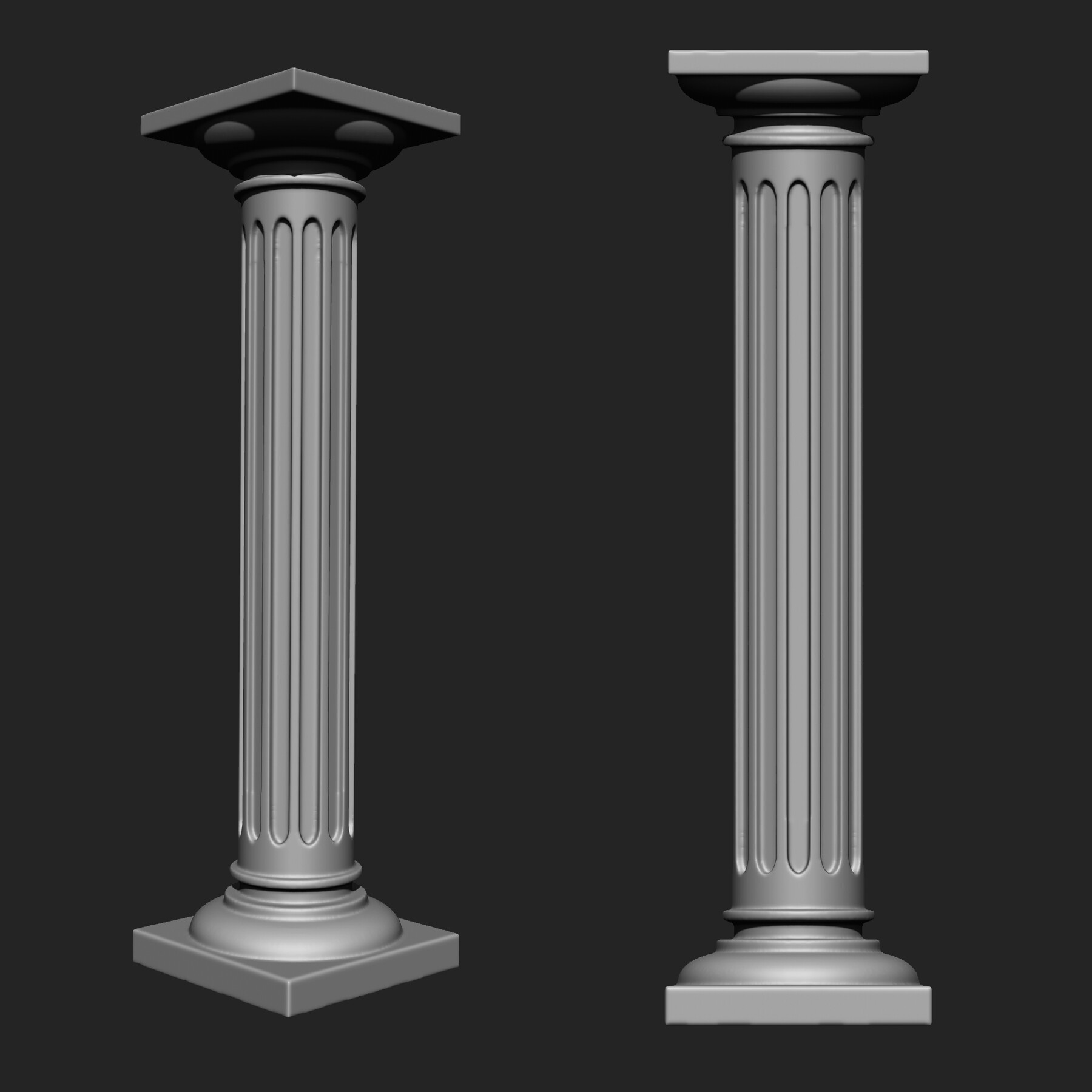 ArtStation - Wooden Pillars IMM Brush Pack (10 in One) | Brushes