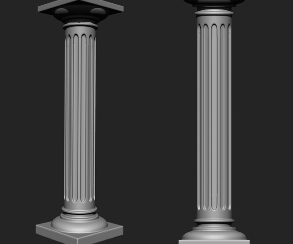 ArtStation - Wooden Pillars IMM Brush Pack (10 in One) | Brushes