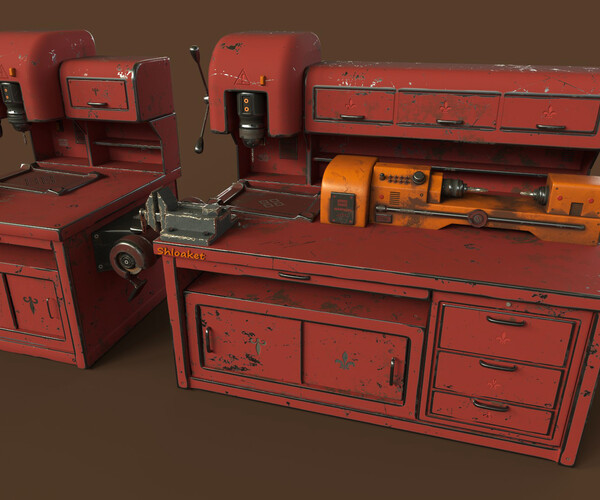 ArtStation - industrial work assets game ready low poly and high poly ...