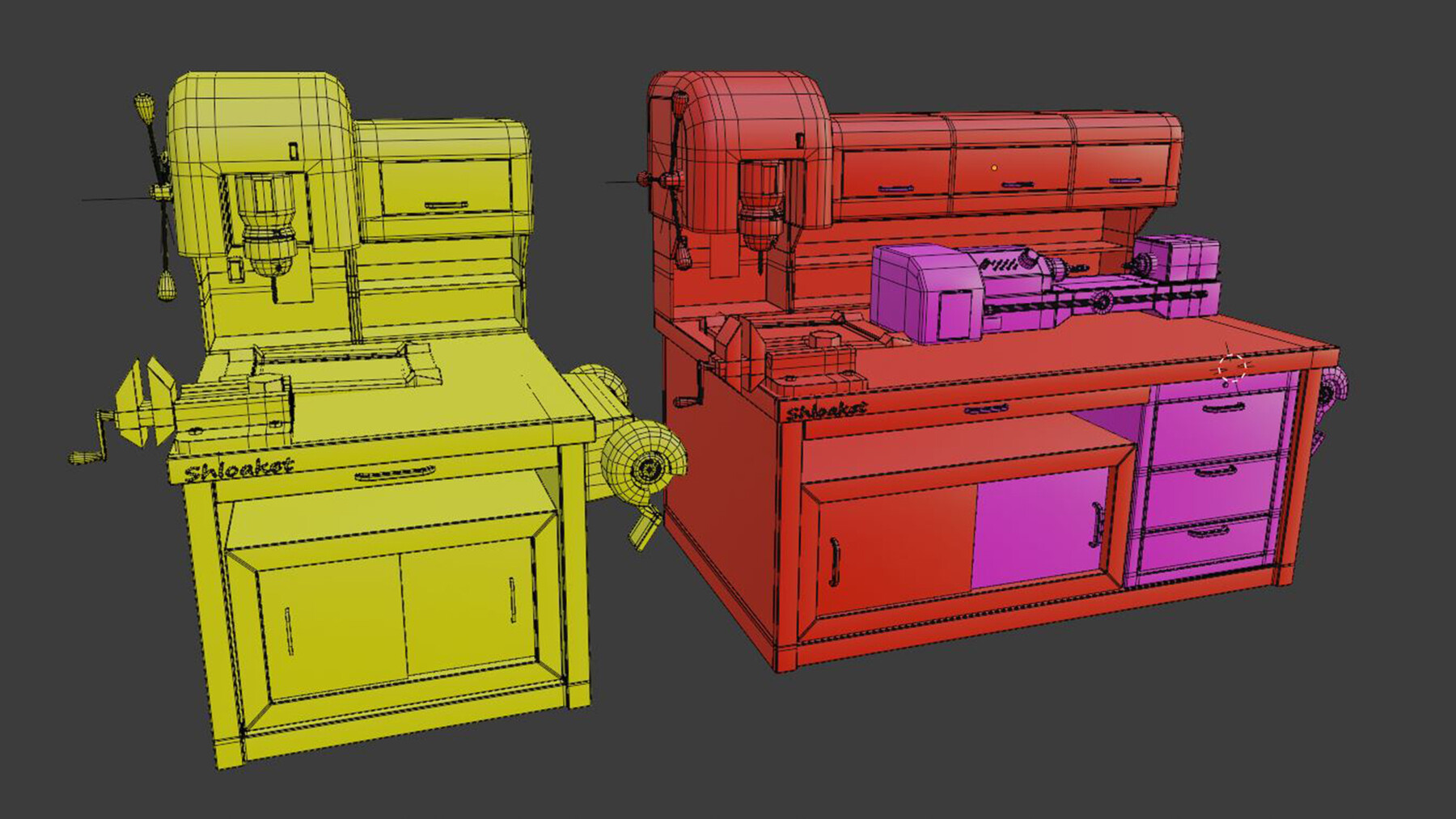 ArtStation - industrial work assets game ready low poly and high poly ...