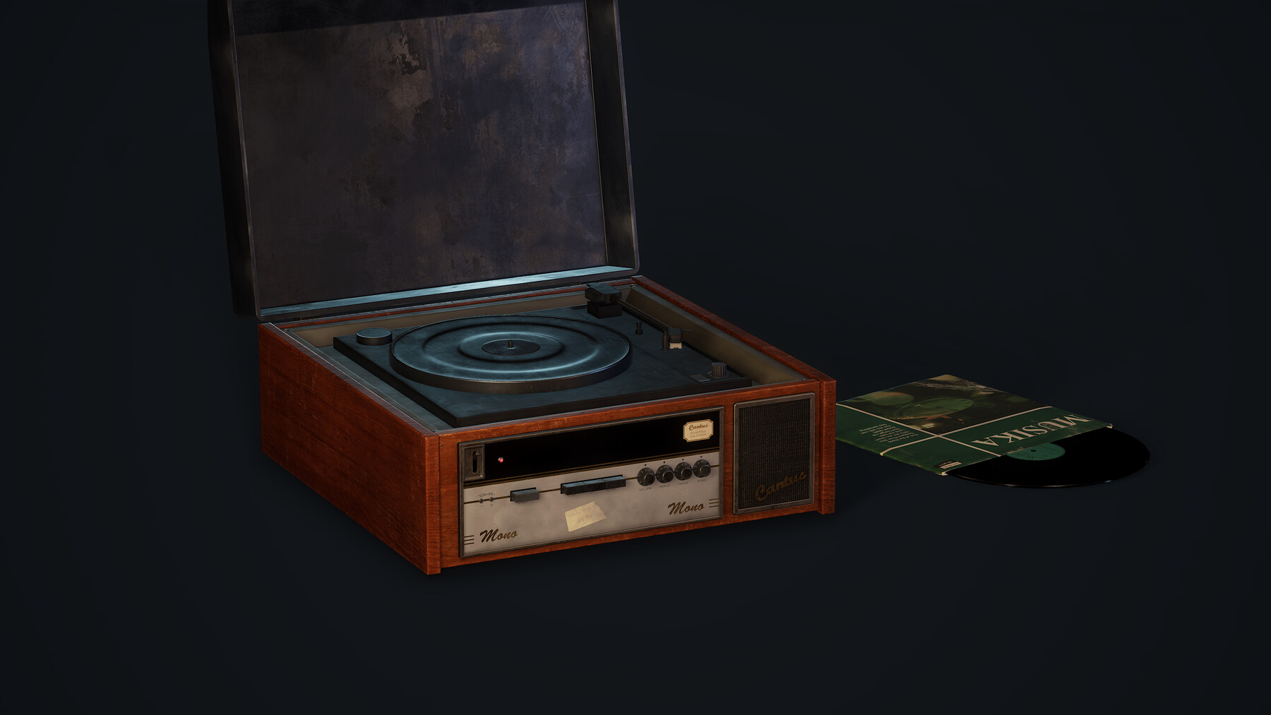 ArtStation - Old Turntable / Record Player - PBR Model | Game Assets