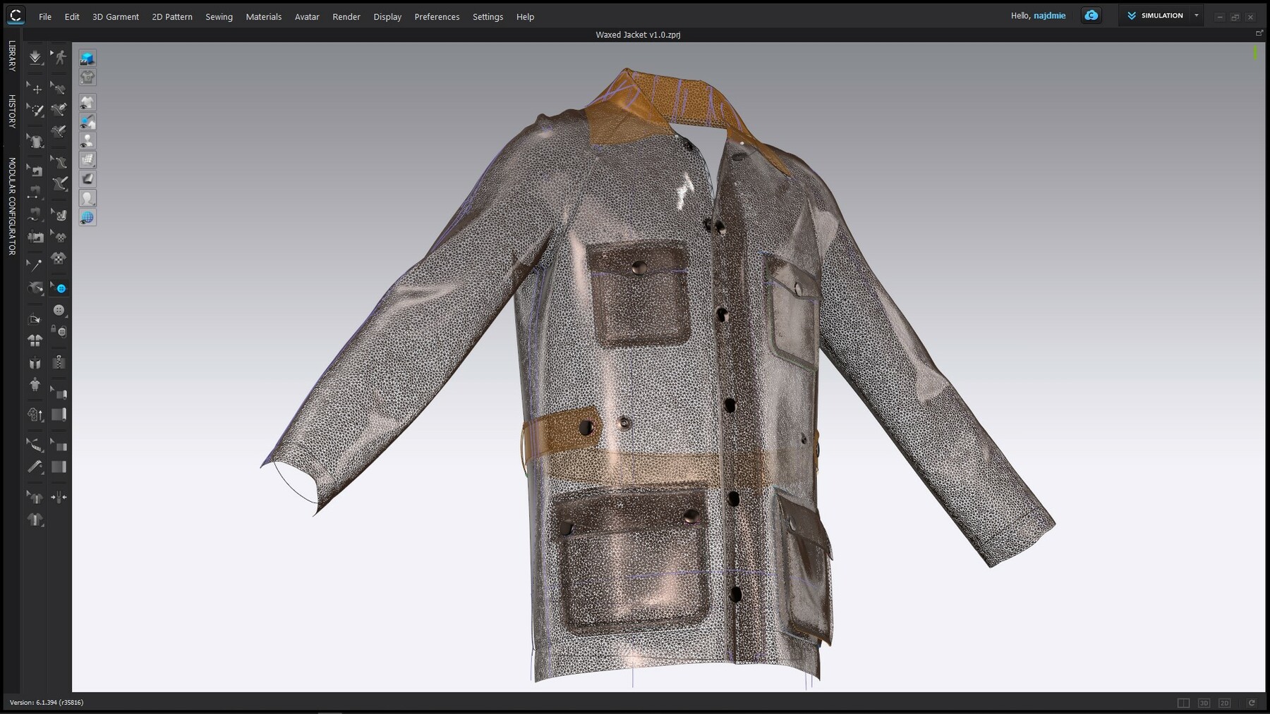 ArtStation - Waxed Jacket, Clo3D, Marvelous Designer +.obj | Game Assets