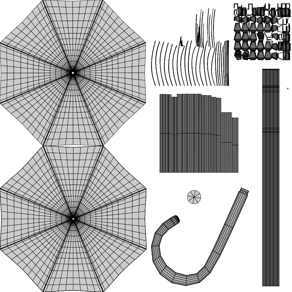 ArtStation - Generic Umbrella Low-poly 3D model | Game Assets