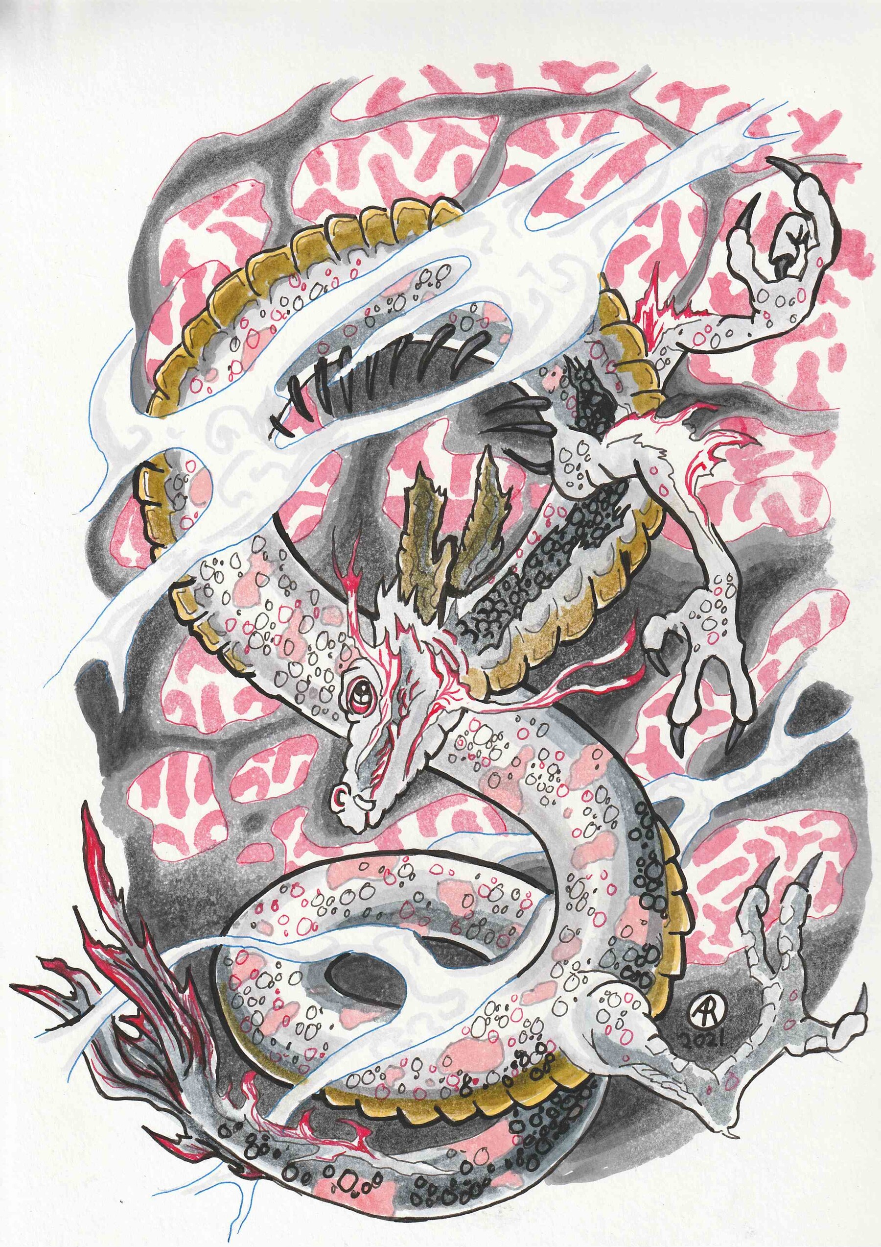 ArtStation - Lithe Dragon with White Smoke | Artworks