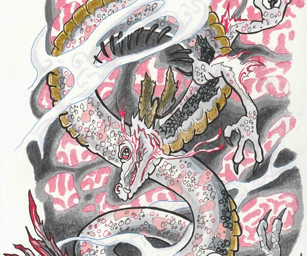 ArtStation - Lithe Dragon with White Smoke | Artworks