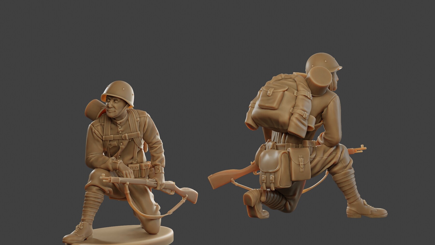 ArtStation - Russian soldier ww2 Crouch R1 | Resources