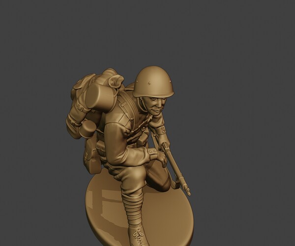 ArtStation - Russian soldier ww2 Crouch R1 | Resources