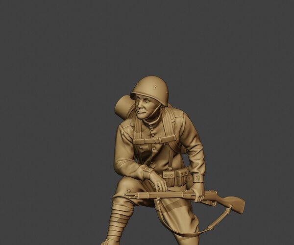 ArtStation - Russian soldier ww2 Crouch R1 | Resources