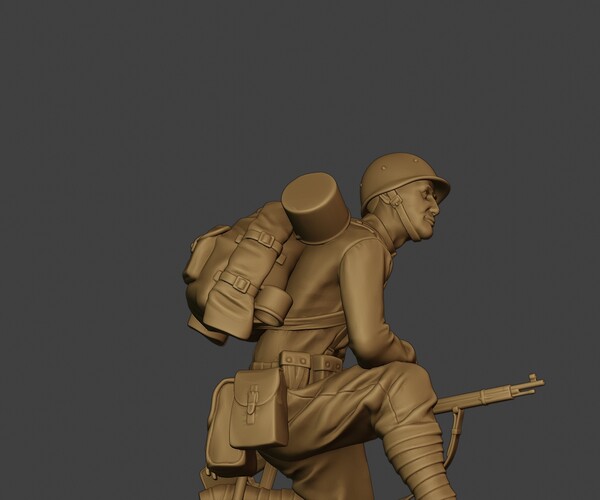 ArtStation - Russian soldier ww2 Crouch R1 | Resources