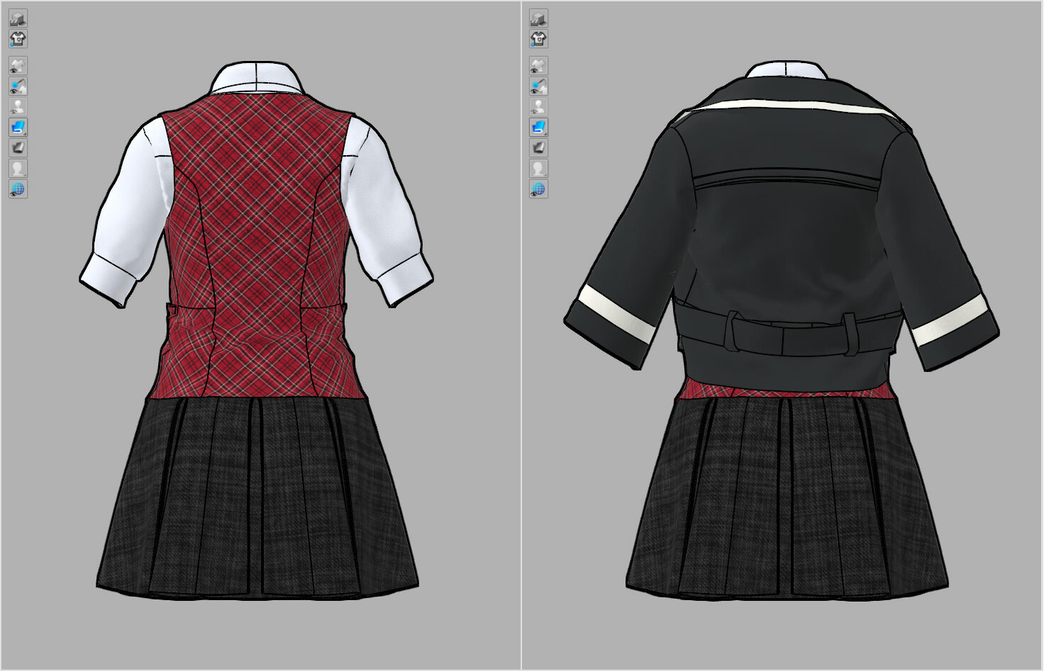 ArtStation - Girl School Uniform with Jacket - 80 Marvelous Designer ...